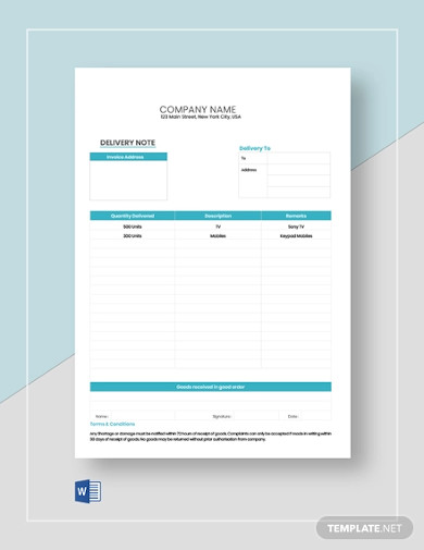 21+ Delivery Note Templates - MS Excel, MS Word, Numbers, Pages ...