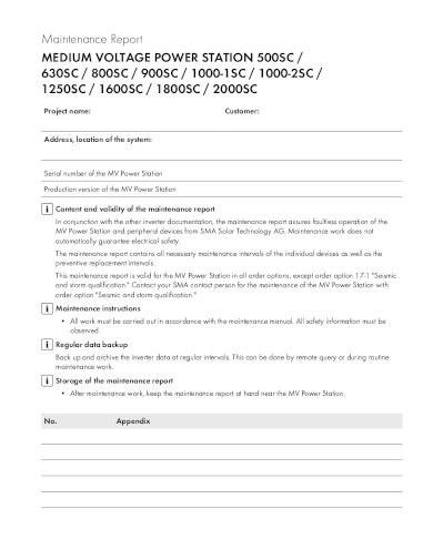 18+ Maintenance Report Templates in Google Docs | Word | Pages | PDF | XLS