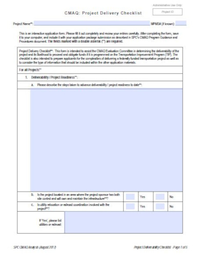 11+ Delivery Checklist Templates - Google Docs, Word, Pages, Pdf