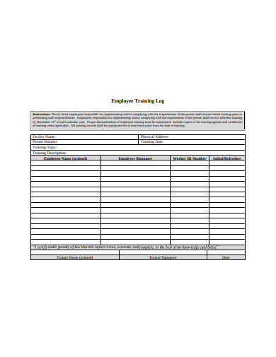 19+ Training Log Templates in PDF