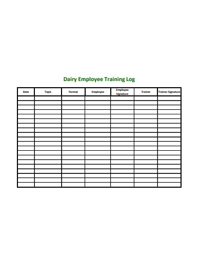 19+ Training Log Templates in PDF
