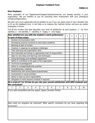FREE 18+ Feedback Form Templates in Google Docs | MS Word | Pages | PDF