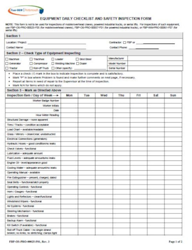 12+ Daily Checklist Templates - PDF, Google Docs, Word, Pages