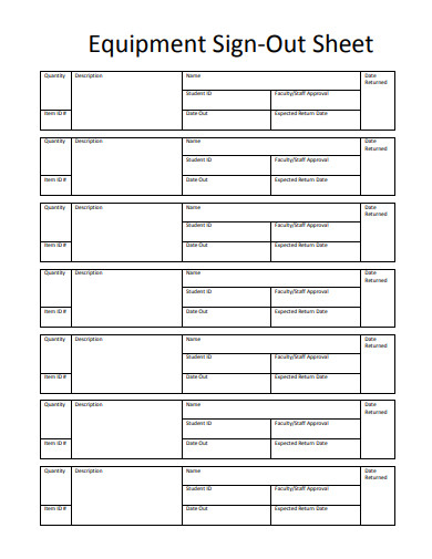 15+ Sign Out Sheet Templates - Google Docs, Google Sheets, Excel, Pages ...