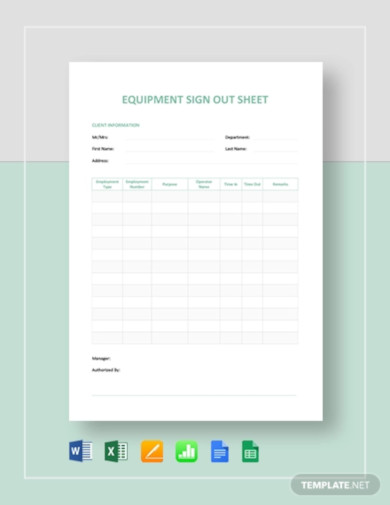 15+ Sign Out Sheet Templates - Google Docs, Google Sheets, Excel, Pages ...