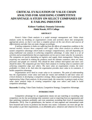 14+ Value Chain Analysis Templates- PDF, Docs, Word, Pages