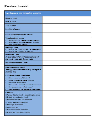 15 Event Plan Templates In PDF DOC XLS
