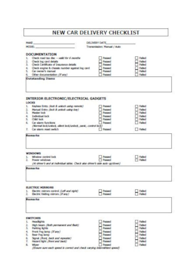 11+ Delivery Checklist Templates - Google Docs, Word, Pages, Pdf