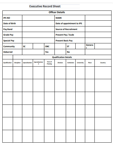 18+ Record Sheet Templates in Google Docs | Word | Pages | PDF