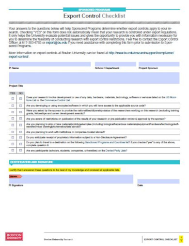 12+ Control Checklist Templates - PDF, Google Docs, Word, Pages