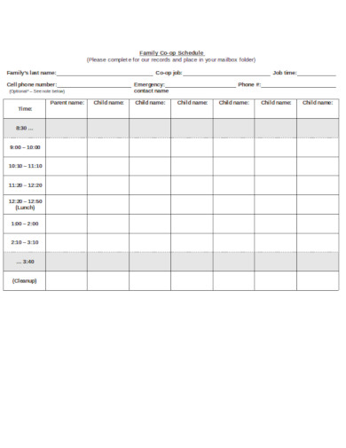 15 Family Schedule Templates In Google Docs Pages Word PDF