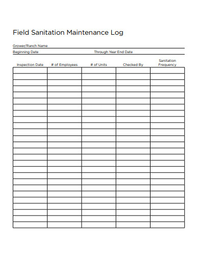 FREE 21+ Maintenance Log Templates in Google Docs | MS Word | Pages | PDF