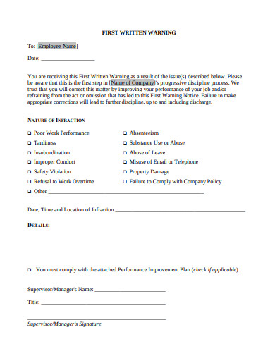 20+ Business Warning Letter Templates - Google Docs, Word, Pages, PDF