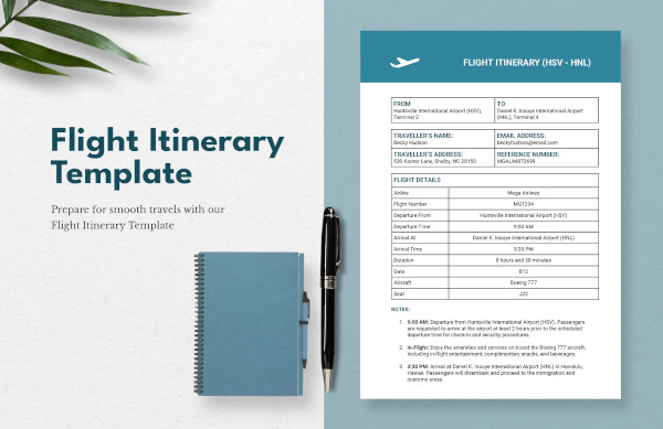 Free 42+ Itinerary Templates Microsoft Word Documents Download