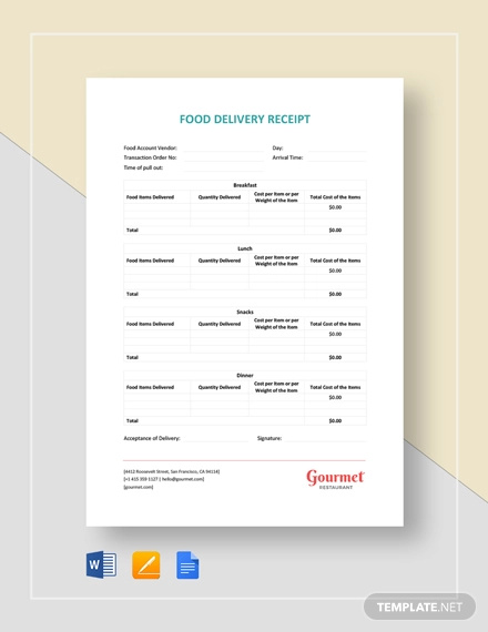 18+ Restaurant Receipt Templates - DOC, PDF