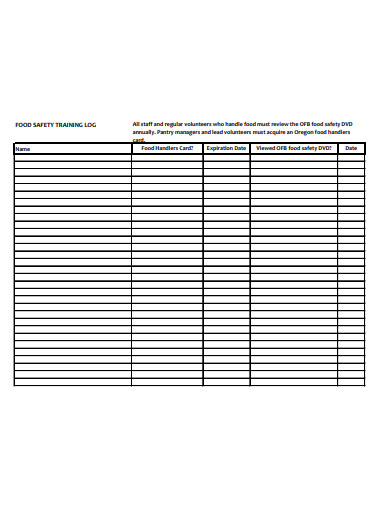 19+ Training Log Templates in PDF