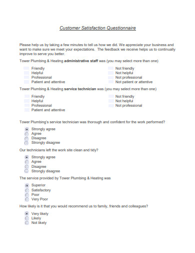 23+ Customer Questionnaire Templates in Google Docs | Pages | PDF | Word
