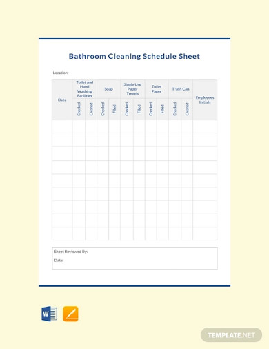 6+ Bathroom Schedule Templates in Google Docs | Google Sheets | XLS ...
