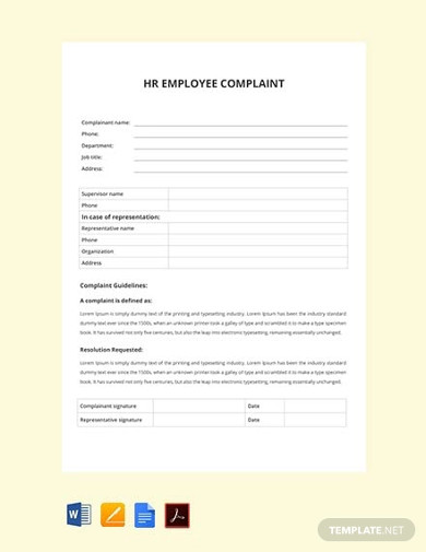 14+ Employee Complaint Forms - Free PDF, DOC Format Download | Free ...