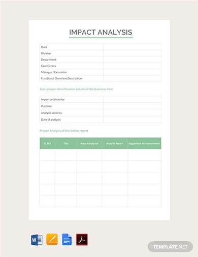 17+ Impact Analysis Templates - Google Docs, Word, Pages, PDF
