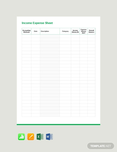 6+ Income Sheet Templates in Google Docs | Google Sheets | Word ...