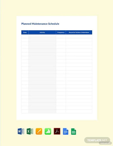 14+ Maintenance Plan Templates in Google Docs | Google Sheets | Word ...