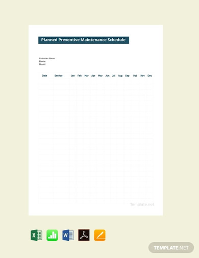 14+ Maintenance Plan Templates in Google Docs | Google Sheets | Word ...