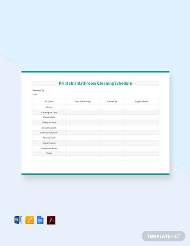 6+ Bathroom Schedule Templates in Google Docs | Google Sheets | XLS ...