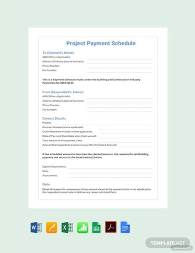 23+ Payment Schedule Templates in Google Docs | Google Sheets | XLS ...