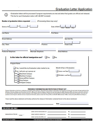 5+ Graduation Letter Templates in PDF | Google Docs | Pages | Word