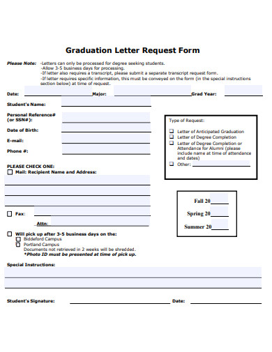 5+ Graduation Letter Templates in PDF | Google Docs | Pages | Word