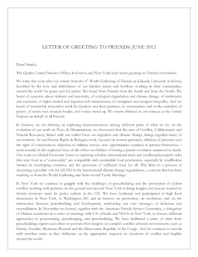 7+ Greeting Letter Templates in Google Docs | Word | Pages | PDF