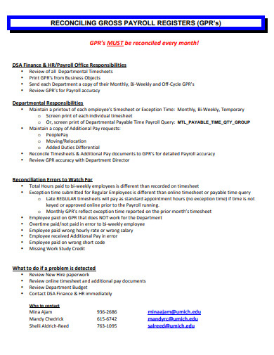 11+ Payroll Register Templates in PDF