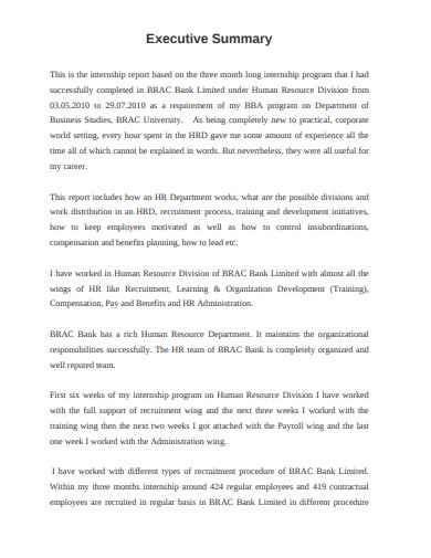 10+ Training Executive Summary Templates in PDF