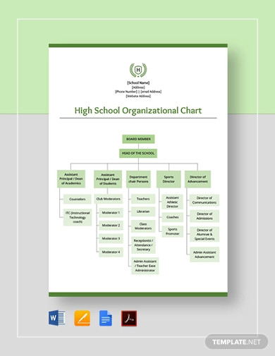 14+ School Organizational Chart Templates in Google Docs | Word | Pages ...