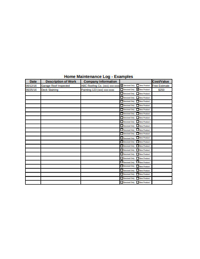 FREE 21+ Maintenance Log Templates in Google Docs | MS Word | Pages | PDF