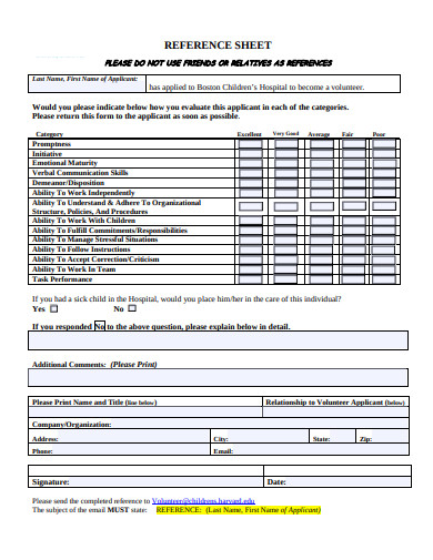 5+ Reference Sheet Templates in Google Docs | Google Sheets | Word ...