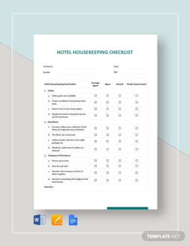 8 Hotel Checklist Templates In Google Docs Pages PDF DOC