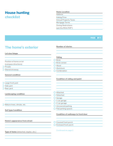 18+ House Checklist Templates in Google Docs | Word | Pages | PDF | XLS