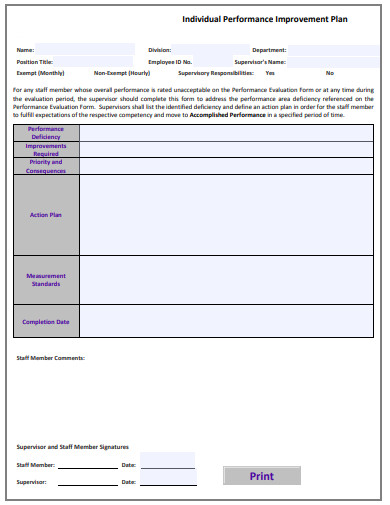 21+ Performance Improvement Plan Templates - Google Docs, Word, Pages, PDF