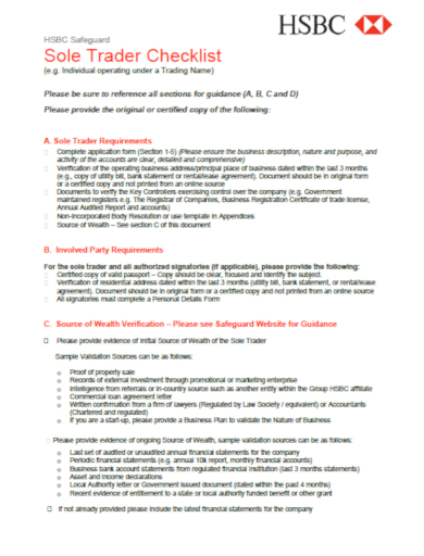 6+ Trade Checklist Templates - Google Docs, Word, Pages, Pdf