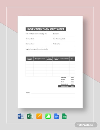 15+ Sign Out Sheet Templates - Google Docs, Google Sheets, Excel, Pages ...