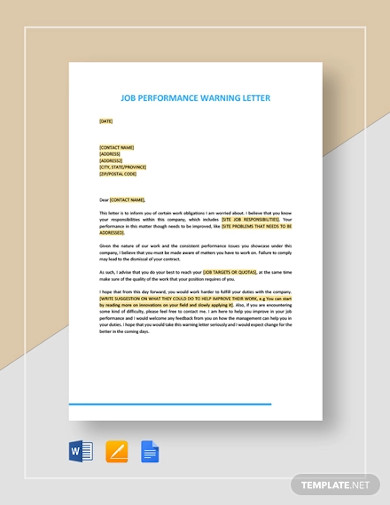 17+ First and Second Warning Letter Templates - Free PDF, Word, Excel ...