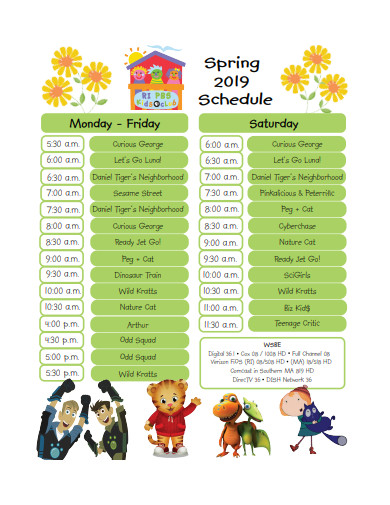 6+ Kid's Schedule Templates in Google Docs | Word | Pages | PDF | XLS