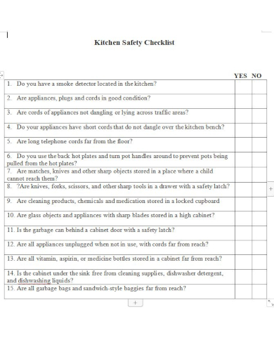 12+ Kitchen Checklist Templates - Google Docs, Word, Pages, PDF
