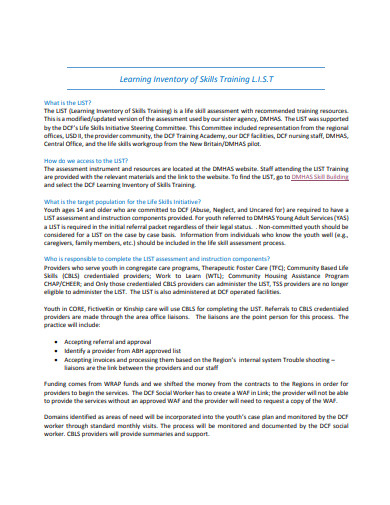 8+ Training Inventory Templates in PDF