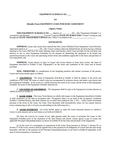 18+ Equipment Schedule Templates - Google Docs, Word, Pages, PDF