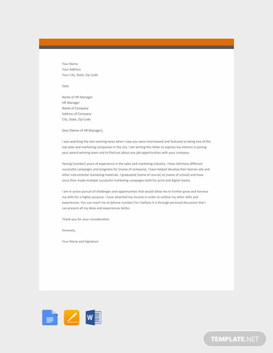 11+ Letter of Interest Templates in PDF | Google Docs | Word | Pages