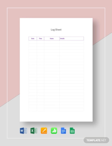 Log Sheet Template - 23+ Free Word, Excel, PDF Documents Download