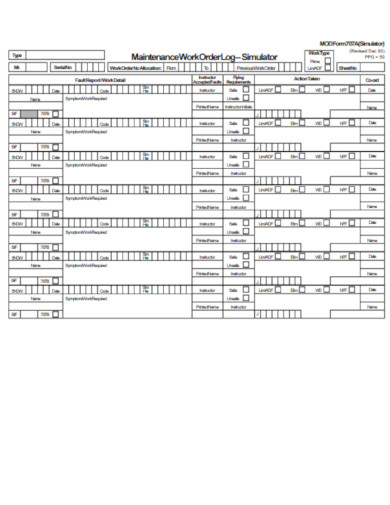 14+ Order Log Templates in Google Docs| Word | Pages | PDF